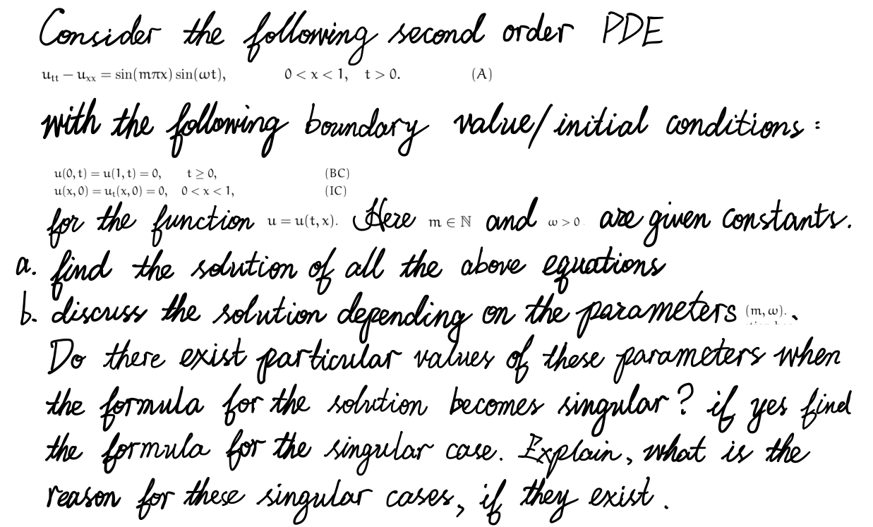 Solved Consider the following second order PDE with the | Chegg.com