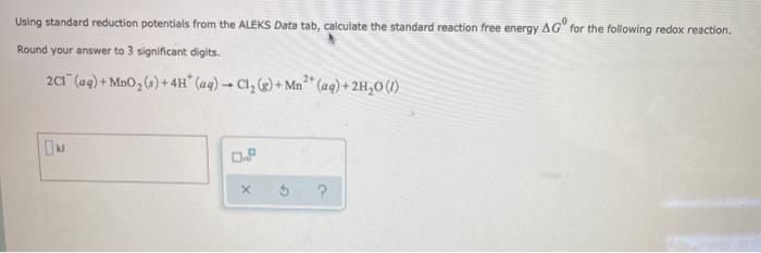 Solved Using standard reduction potentials from the ALEKS | Chegg.com