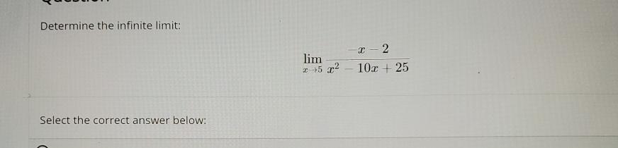 Solved Determine the infinite | Chegg.com