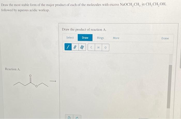 Solved Draw the most stable form of the major product of | Chegg.com