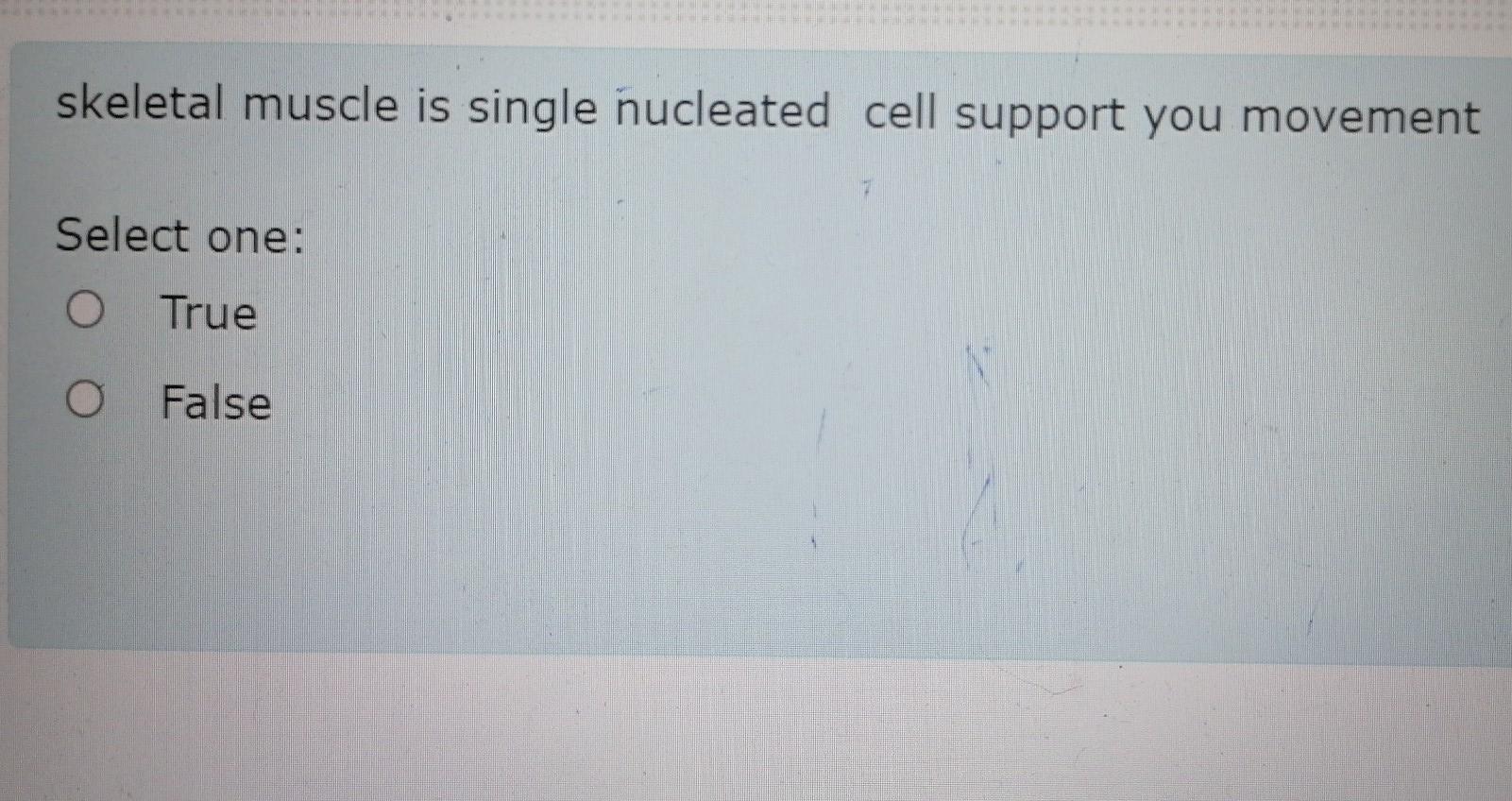 Solved skeletal muscle is single nucleated cell support you | Chegg.com