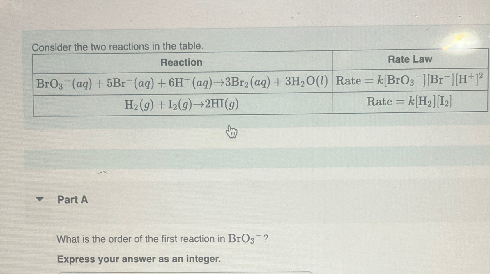 Solved Consider the two reactions in the | Chegg.com