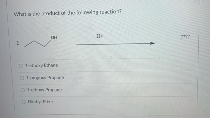 Solved What is the product of the following reaction? OH H+ | Chegg.com