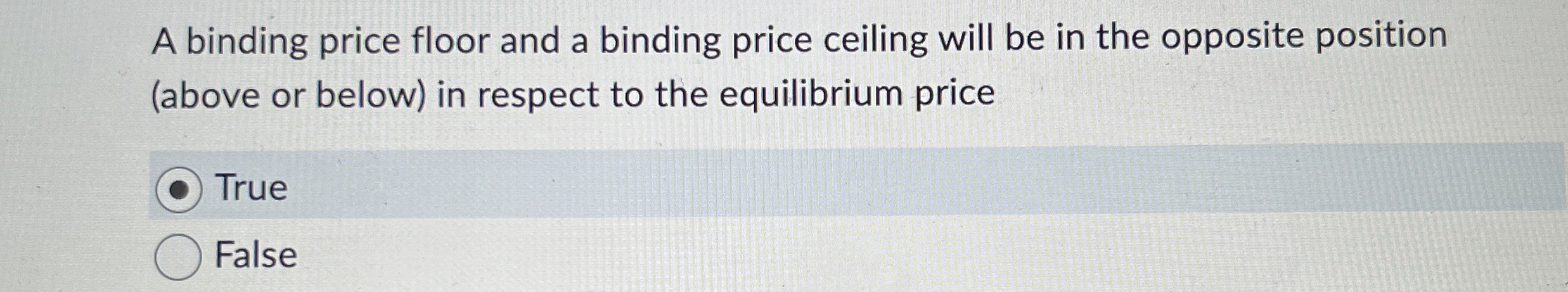 Solved A binding price floor and a binding price ceiling | Chegg.com