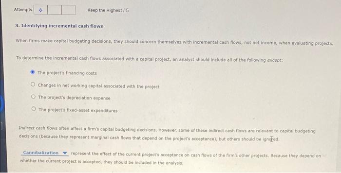 Solved 3. Identifying incremental cash flows When firms make | Chegg.com