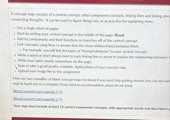 Solved A concept map consists of a central concept, other | Chegg.com