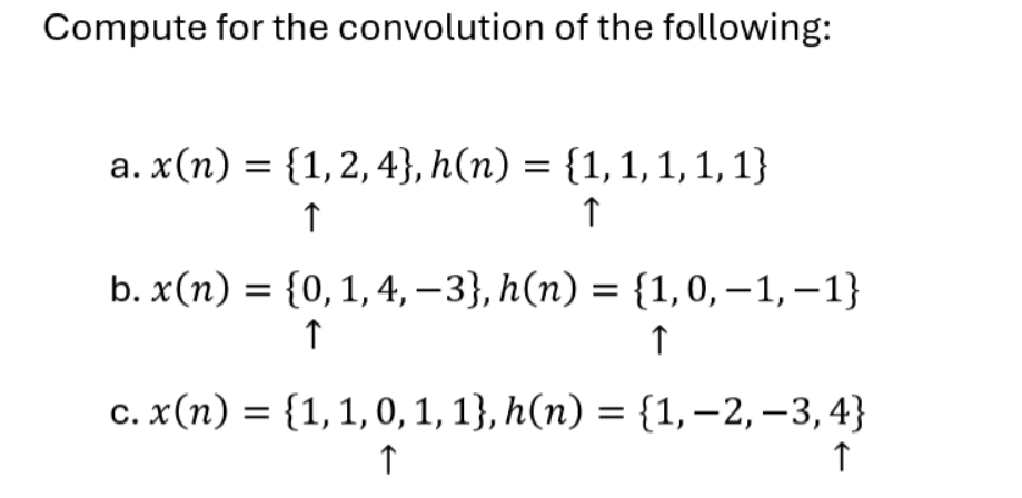 Compute for the convolution of the | Chegg.com