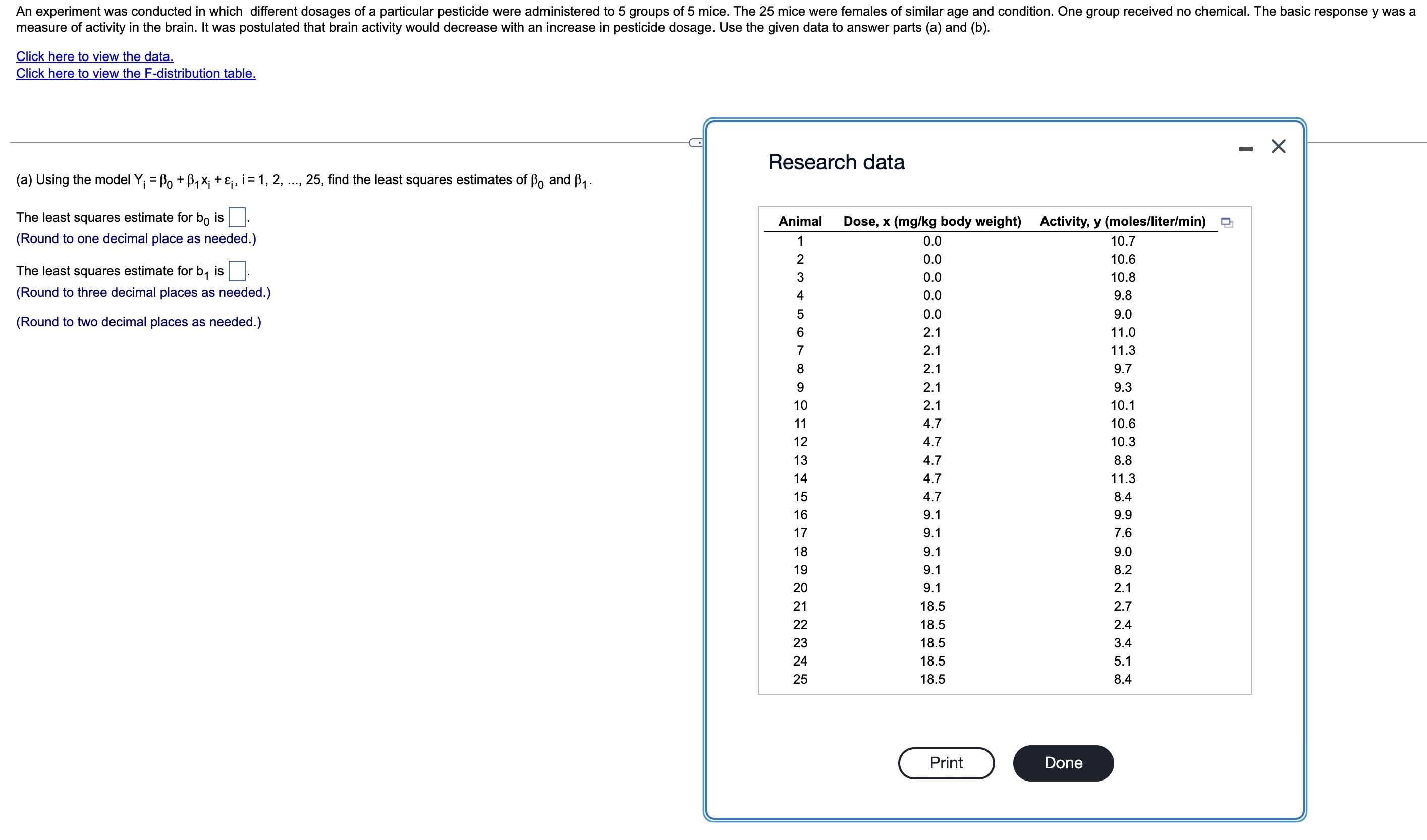 Solved (a) ﻿Using the model Yi=β0+β1xi+εi,i=1,2,dots,25, | Chegg.com