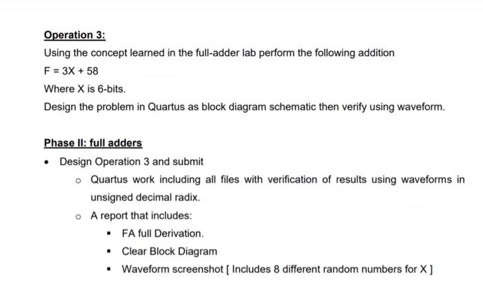 Solved Operation 3: Using the concept learned in the | Chegg.com