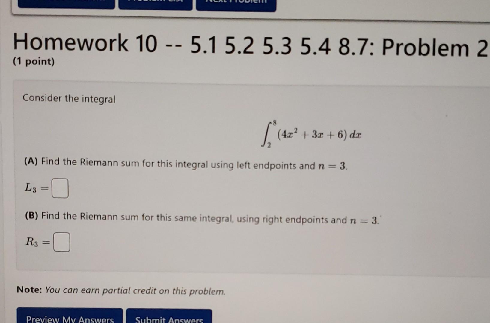 Solved Homework 10 -- 5.15 .25 .3 5.4 8.7: Problem 2 (1 | Chegg.com