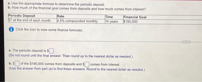Solved a. Use the appropriate formula to determine the | Chegg.com