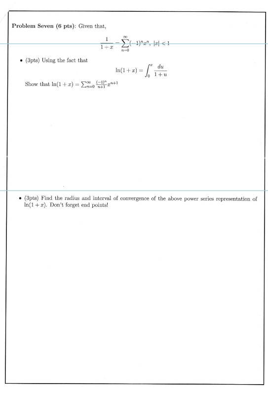 Solved Problem Seven (6 ﻿pts): Given | Chegg.com