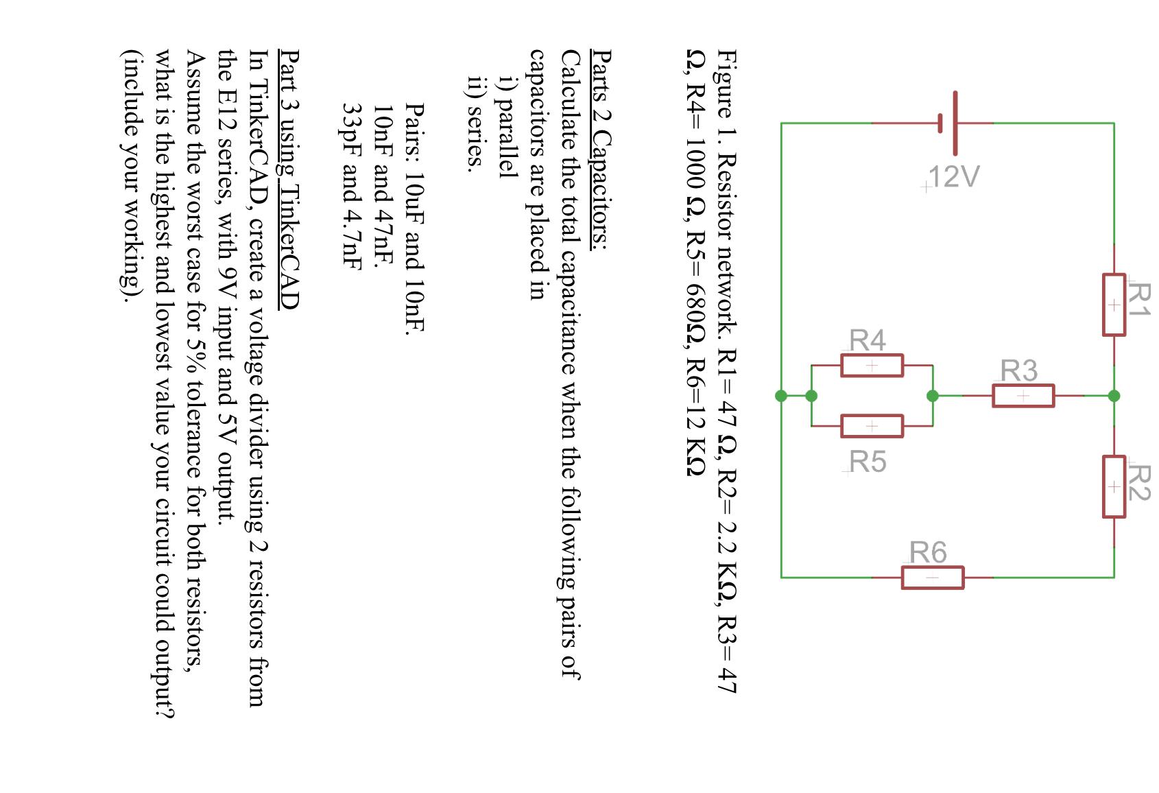 Solved Figure 1. ﻿Resistor network. | Chegg.com