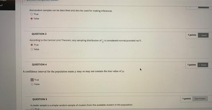 Solved Nonrandom samples can be described and also be used | Chegg.com