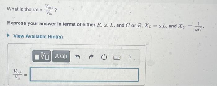 Solved A Series L−r−c Circuit Is Driven With Ac Voltage Of