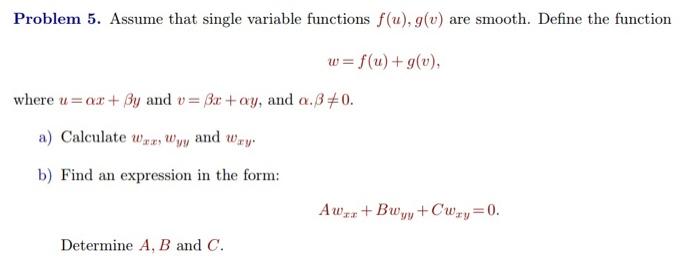 Solved Problem 5 Assume That Single Variable Functions 
