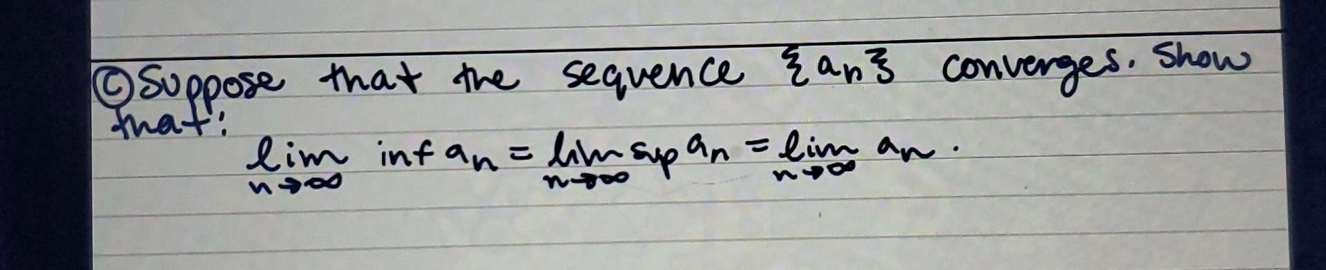Solved (C) ﻿Suppose that the sequence {an} ﻿converges. Show | Chegg.com