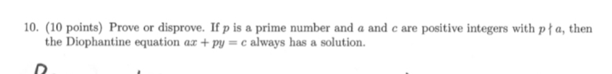 Solved (10 ﻿points) ﻿Prove or disprove. If p ﻿is a prime | Chegg.com