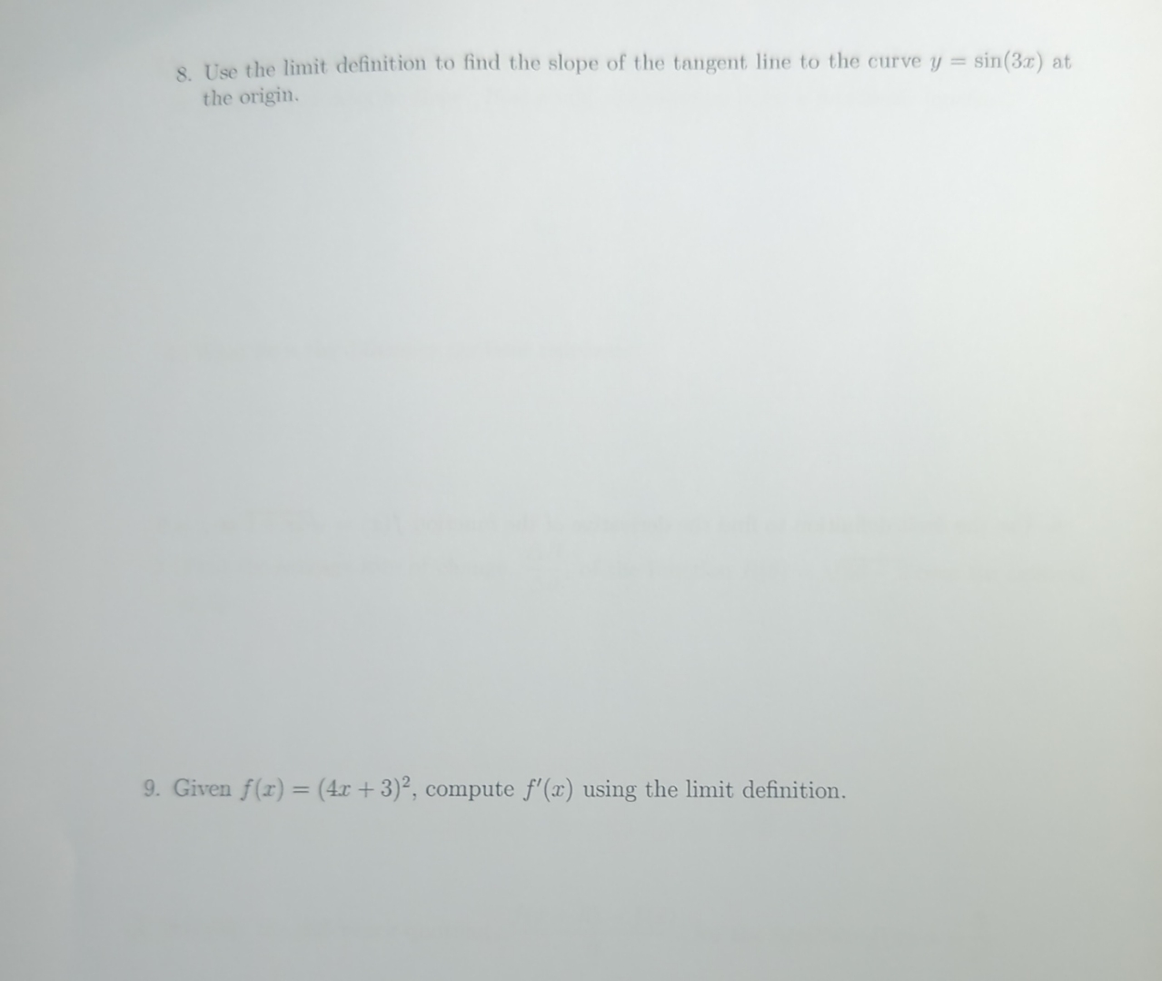 Solved Use the limit definition to find the slope of the | Chegg.com