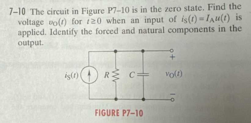 Solved 7-10 ﻿The circuit in Figure P7-10 ﻿is in the zero | Chegg.com