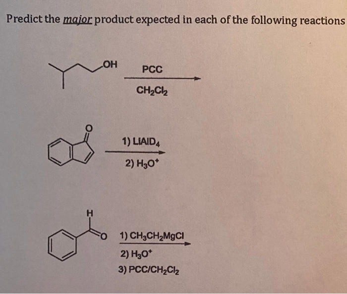 Solved Predict the major product expected in each of the | Chegg.com