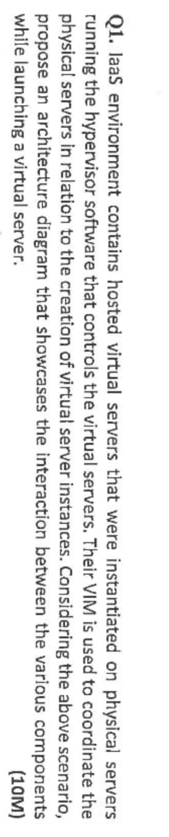 Solved Q1. ﻿laaS environment contains hosted virtual servers | Chegg.com