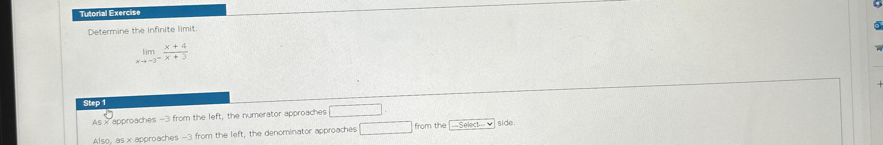 Solved Tutorial ExerciseDetermine the infinite | Chegg.com