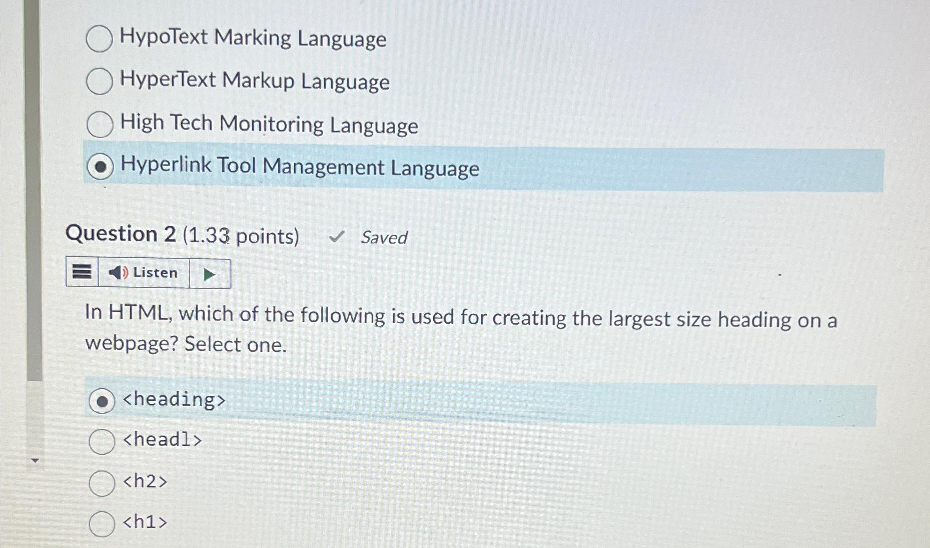 Solved HypoText Marking LanguageHyperText Markup | Chegg.com