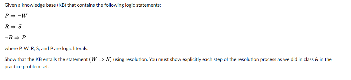 Solved Given a knowledge base (KB) ﻿that contains the | Chegg.com