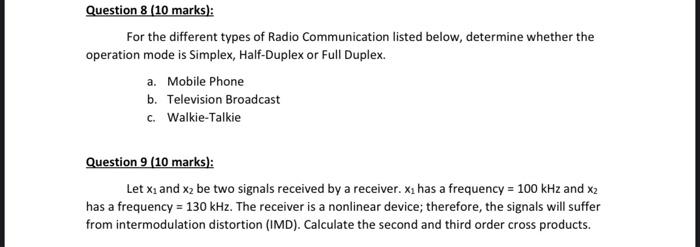 Solved Question 4 (10 marks): A microwave system requires a | Chegg.com