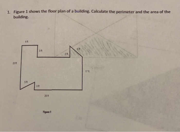 Solved 1. Figure 1 shows the floor plan of a building. | Chegg.com