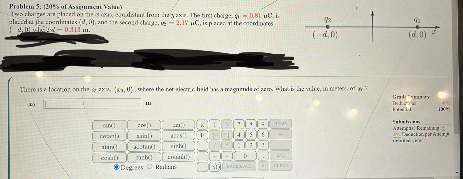 Solved Problem 5: ( 20% ﻿of Assignment Value | Chegg.com