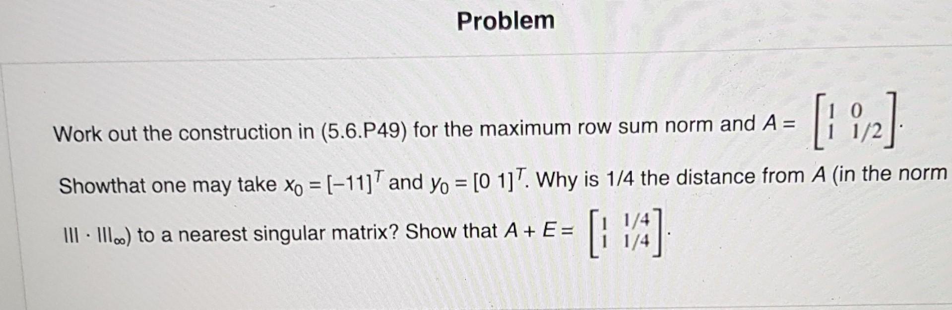 Problem = Work out the construction in (5.6.P49) for | Chegg.com