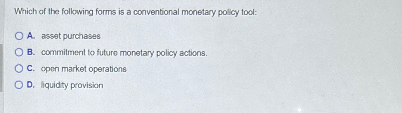 Solved Which of the following forms is a conventional | Chegg.com