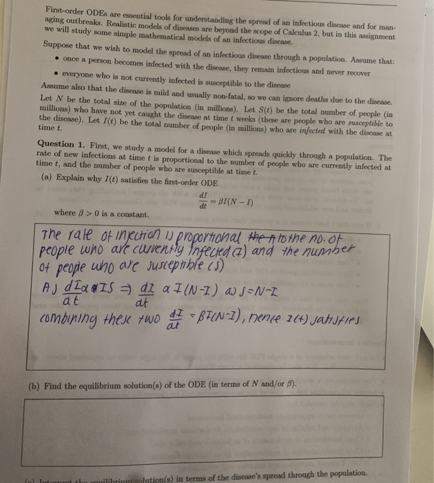 Solved First-order ODEs are essential tools for | Chegg.com