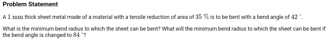 Solved Problem Statement Al mm thick sheet metal made of a | Chegg.com