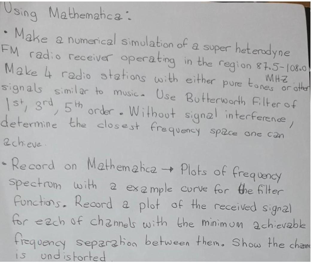 Solved Using Mathematica: • a Make a numerical simulation of | Chegg.com