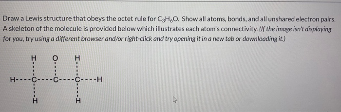 Solved Draw a Lewis structure that obeys the octet rule for | Chegg.com