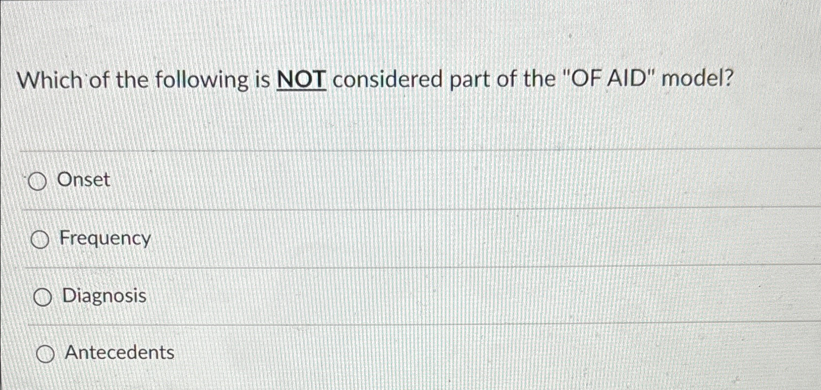 Solved Which of the following is NOT considered part of the | Chegg.com