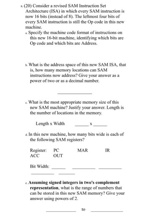 2. (15) Write a SAM assembly program in both assembly | Chegg.com