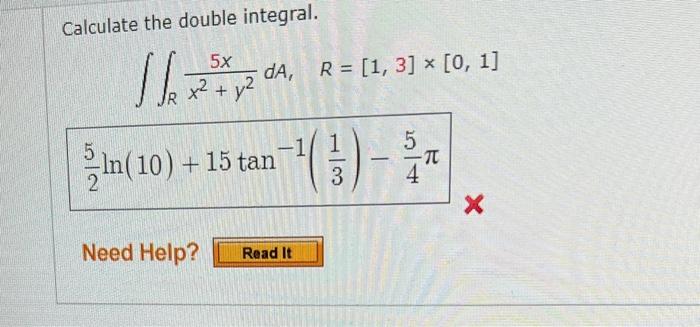 Solved Calculate the double integral. | Chegg.com