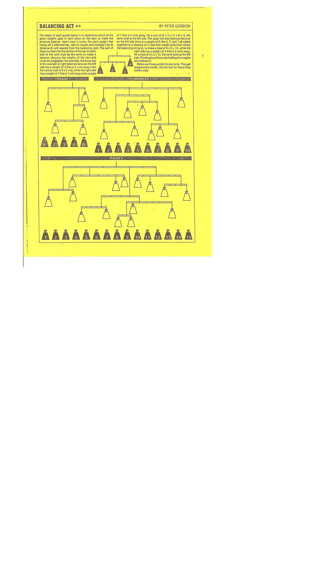 Solved The object of each puzzle below is to determine which | Chegg.com