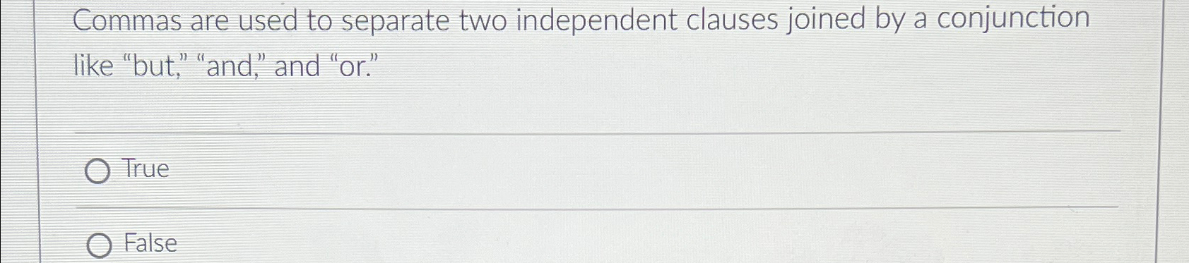 Solved Commas are used to separate two independent clauses | Chegg.com