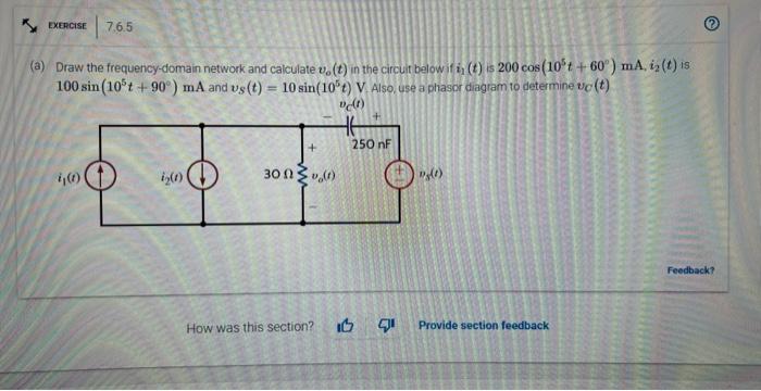 Solved Draw the frequency-domain network and calculate vo(t) | Chegg.com