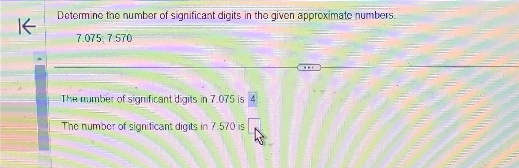 Solved Determine the number of significant digits in the | Chegg.com