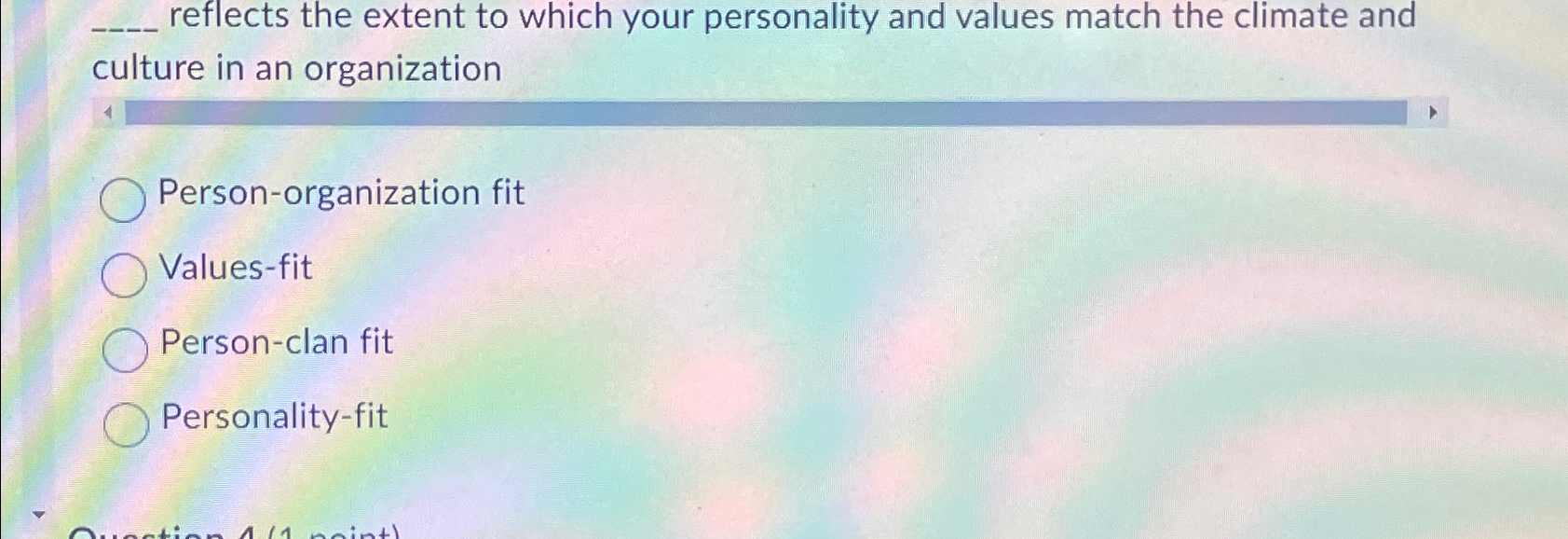 Solved reflects the extent to which your personality and | Chegg.com
