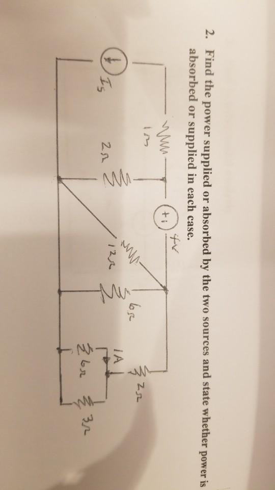 Solved 2. Find the power supplied or absorbed by the two | Chegg.com Solved 2. Find the power supplied or absorbed by the two | Chegg.com