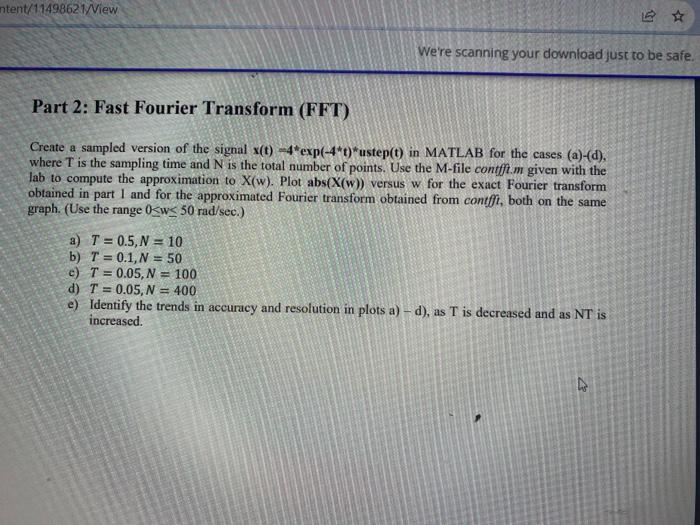 Create a sampled version of the signal | Chegg.com