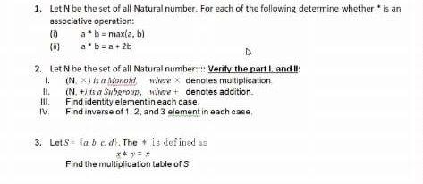 Solved 1. Let N be the set of all Natural number. For each | Chegg.com