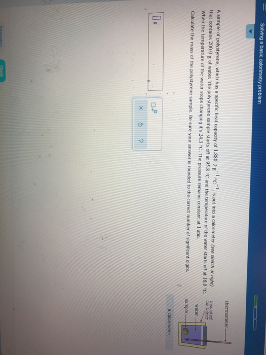 Solved Solving a basic calorimetry problem thermometer A | Chegg.com